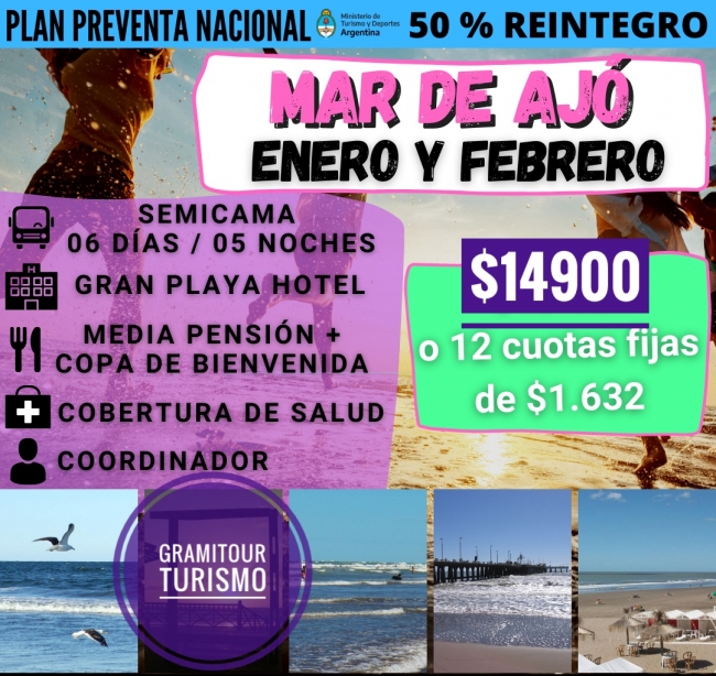 MAR DE AJO 2021 - PLAN PREVIAJE!!!
